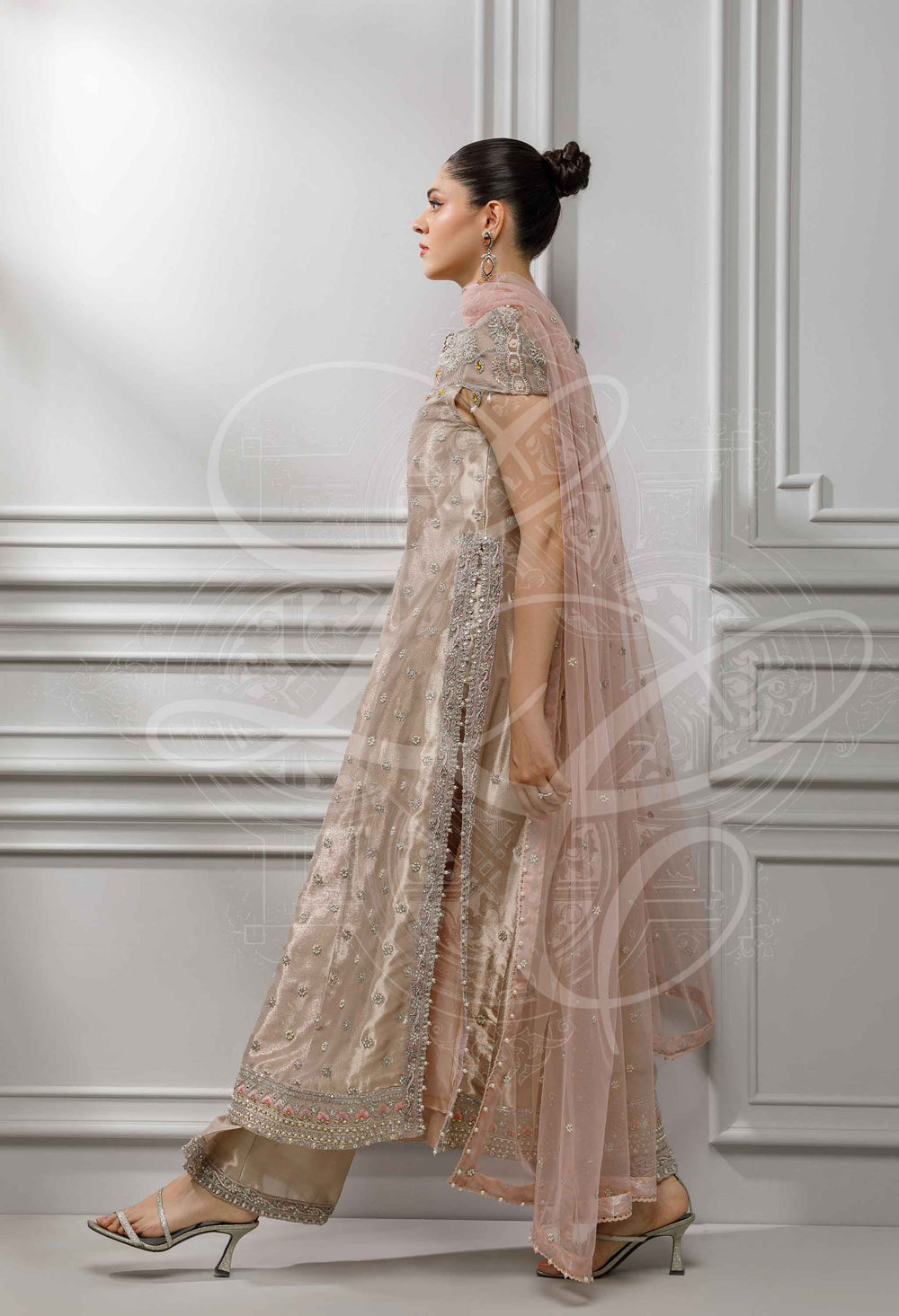 Rose Gold Lame Set - Formal Wear